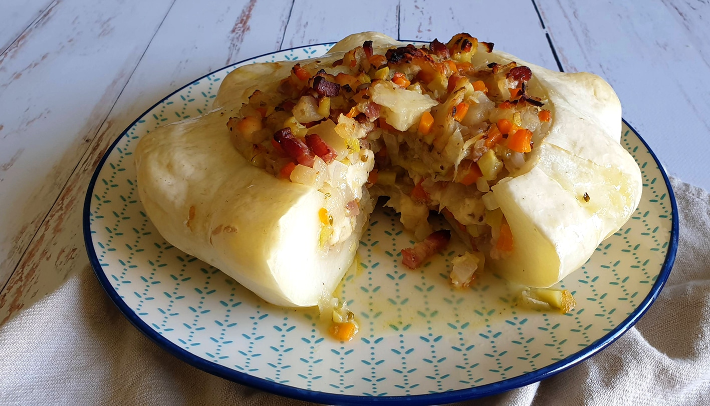 Pâtisson farci lard fromage - La tambouille de Bouille